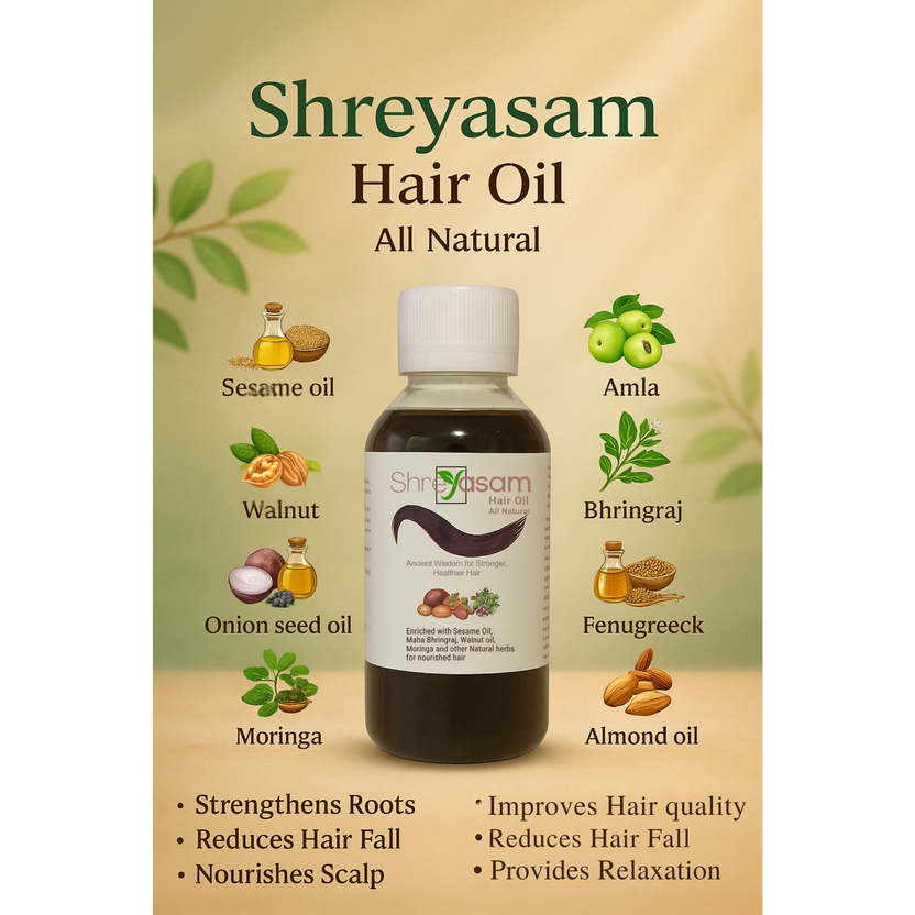 Best Ayurvedic Hair Oil in India | Shreyasam